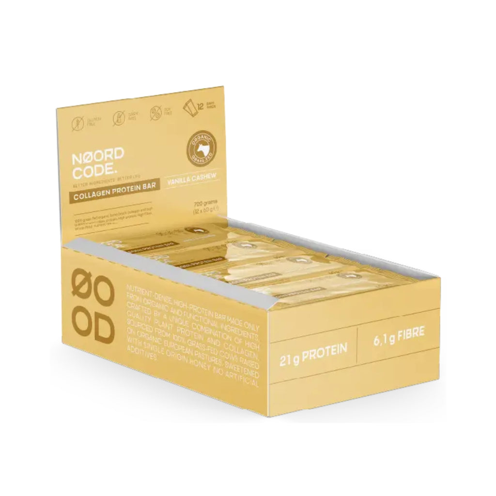 Noordcode - Organic Collagen Proteinbar (Vanilje Cashew 12 stk) – Detox.no